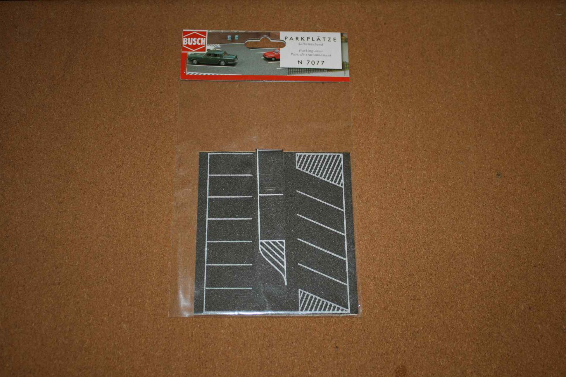 Busch 7077 N Car Park 120x100mm - Wellingborough Trains & Models