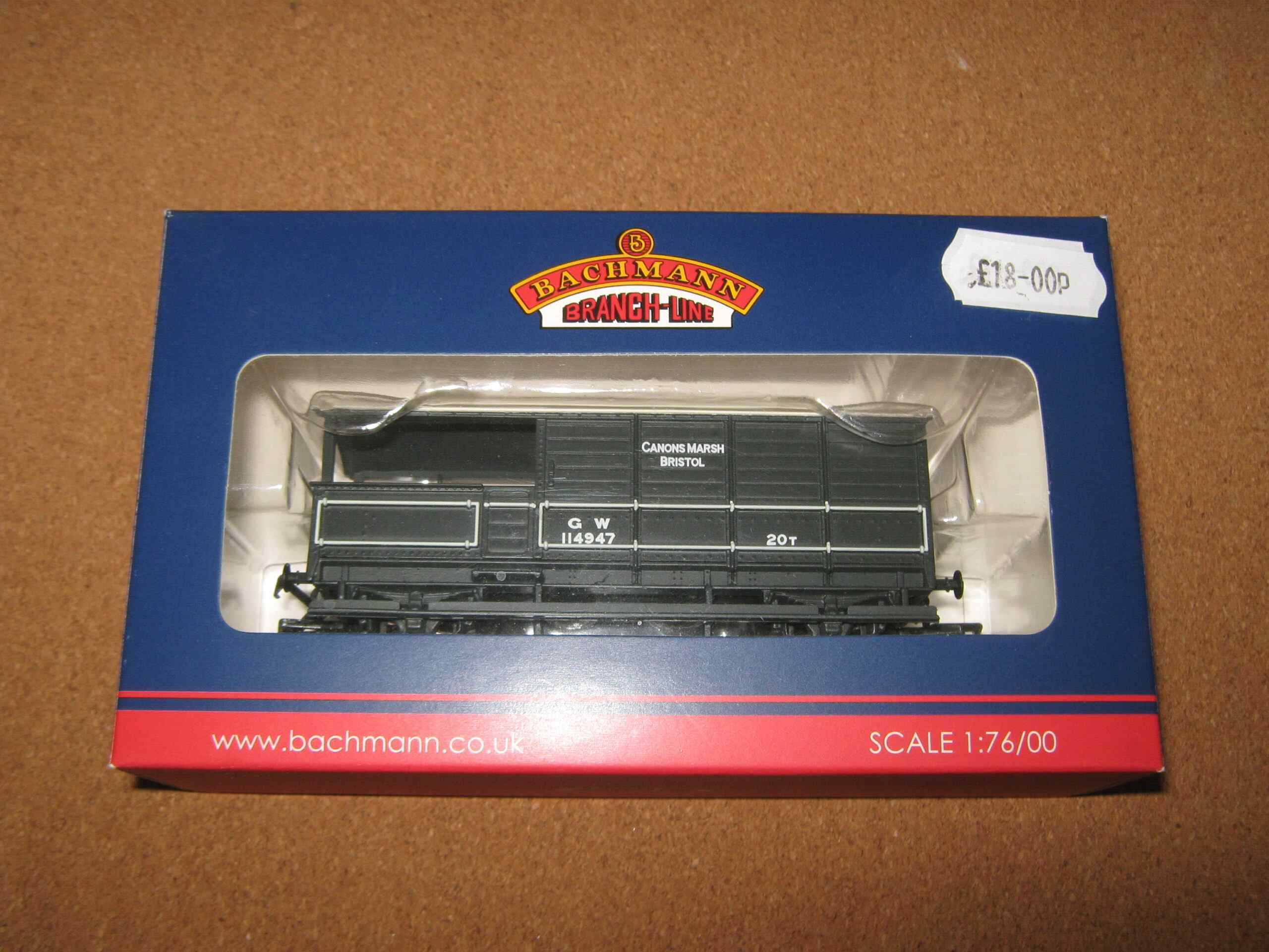 Bachmann 33-309 20T Toad Brake Van GWR Cannons Marsh Bristol Grey ...