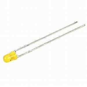 Yellow 3mm 12v LED Pkt of 10 made in China - Wellingborough Trains & Models