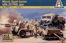 Morris Quad Tractor with 25PDR Field Gun & 7 Figures 1:72 Itsleri Model ...