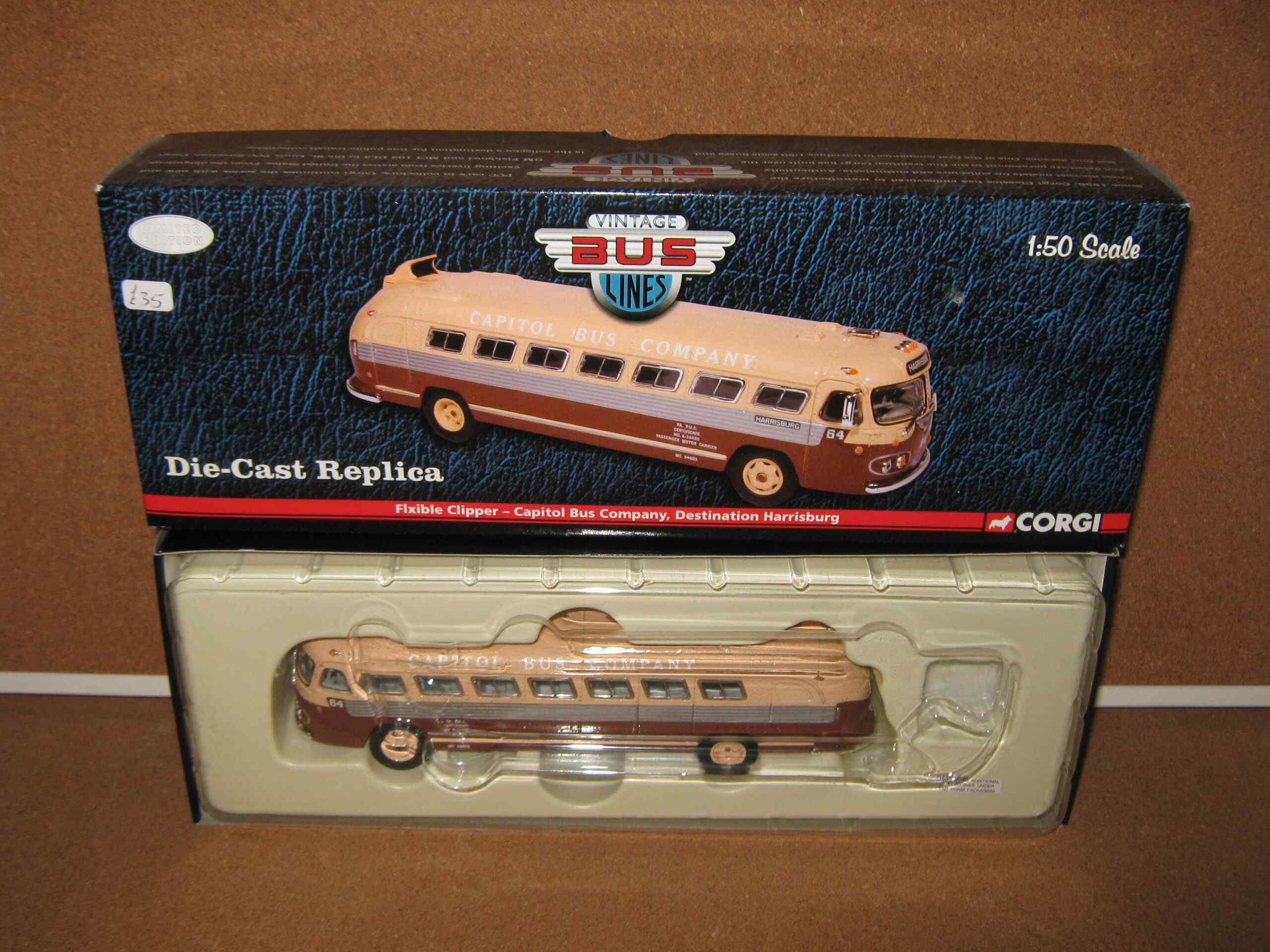 Corgi Vintage Bus Lines US54205 Flxible Clipper Capitol Bus Company ...