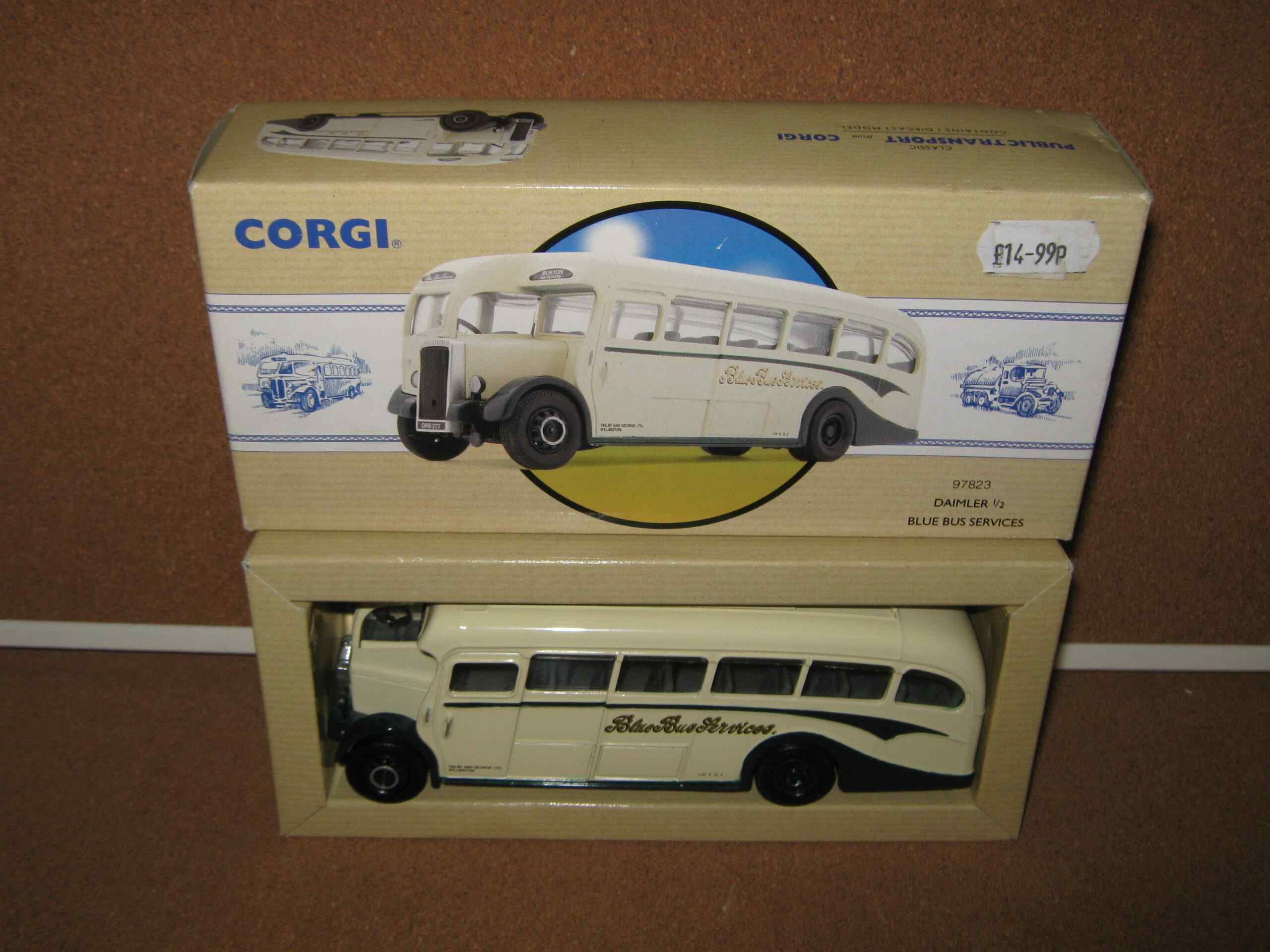 Corgi 97823 Daimler 1/2 Blue Bus Services (Public Transport) 1:50 Scale ...