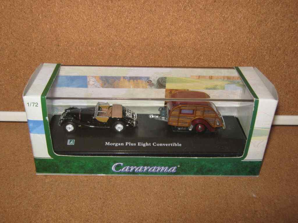 Cararama 128 Morgan Plus Eight Convertible with Caravan 1:72 Scale ...