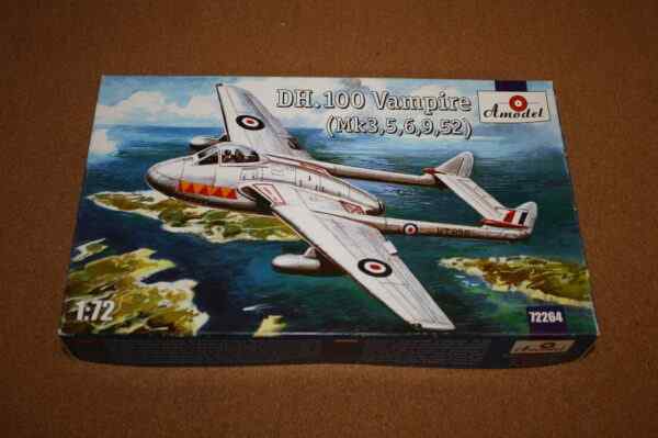 Amodel 72264 DH.100 Vampire (Mk.3,5,6,9,52) 1/72 Scale - Wellingborough ...