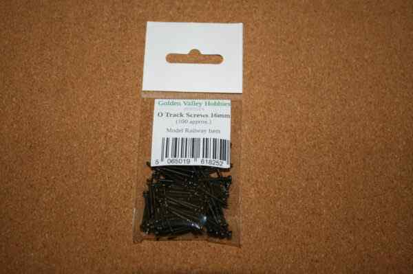 Golden Valley Hobbies GVDSO16 Track Screws for O Scale 16mm Long ...