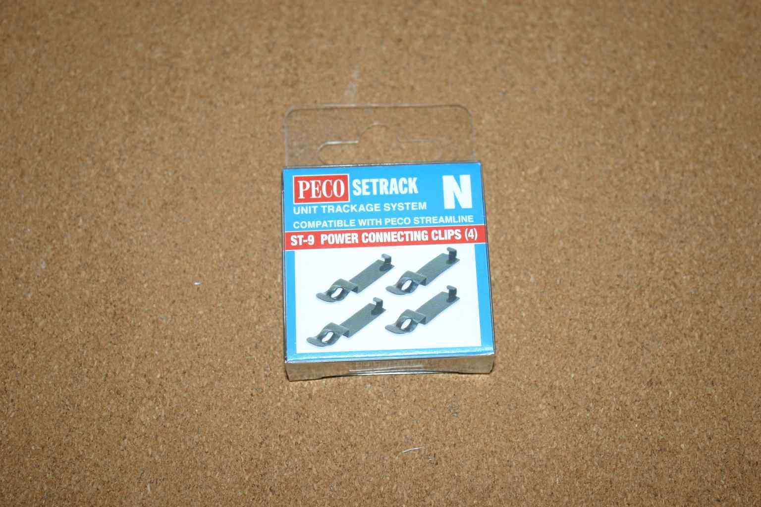 Peco Setrack ST-9 Twin Power Connecting Clips Pkt.4 (Peco N ...