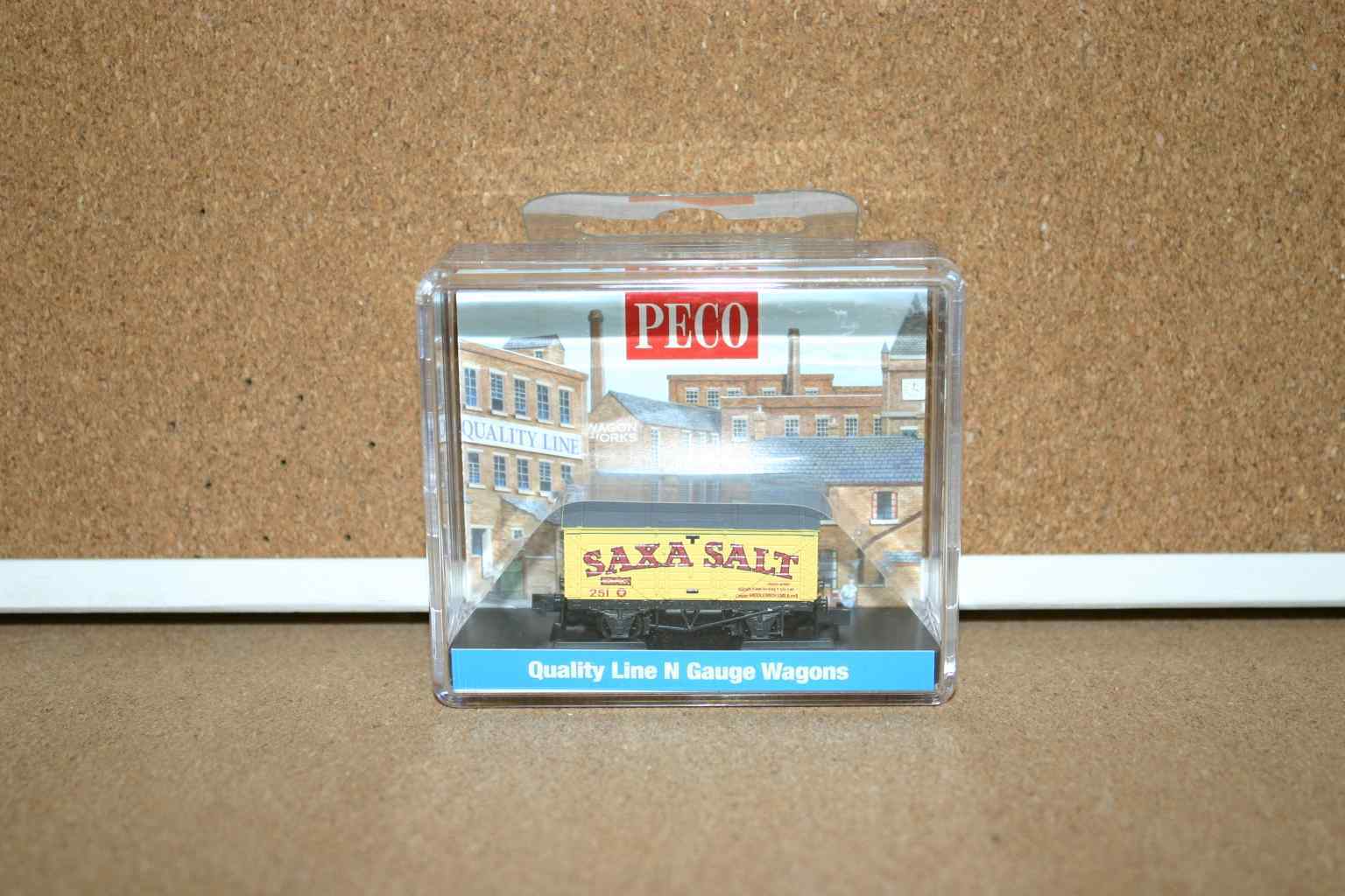 Peco NR-P120 10ft Salt Wagon "Saxa Salt" Yellow N Gauge ...