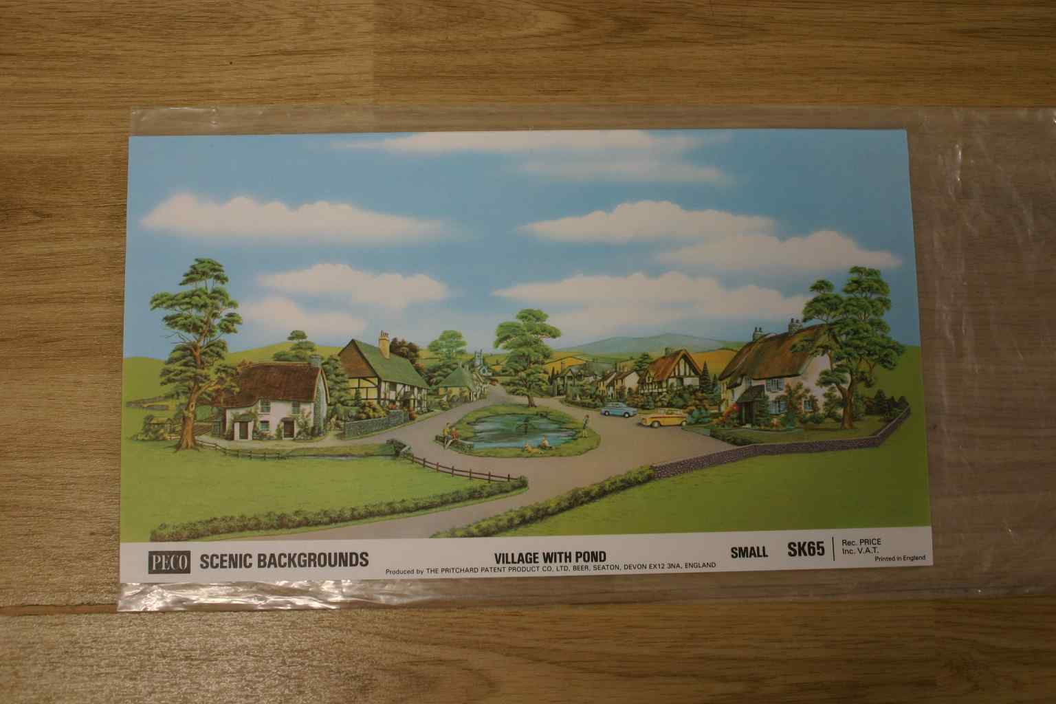 Peco Scene SK-65 Small Village With Pond Background (Paper Printed ...