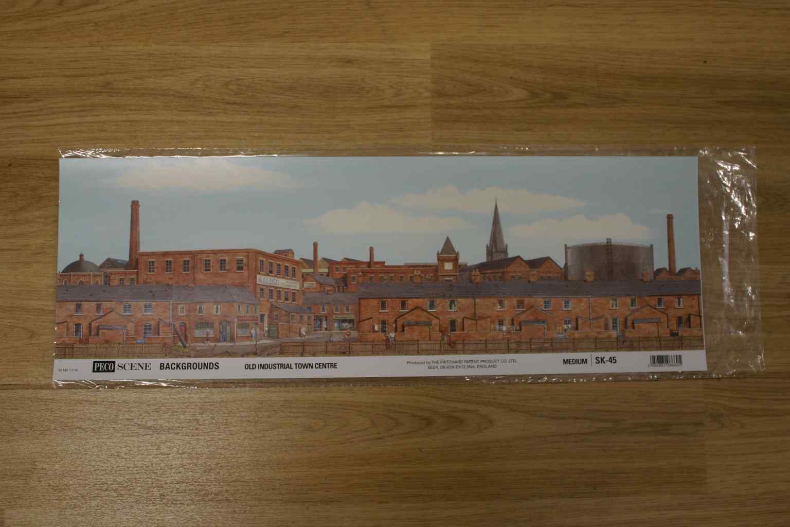 Peco Scene SK-45 Medium Old Industrial Town Centre Background (Paper ...