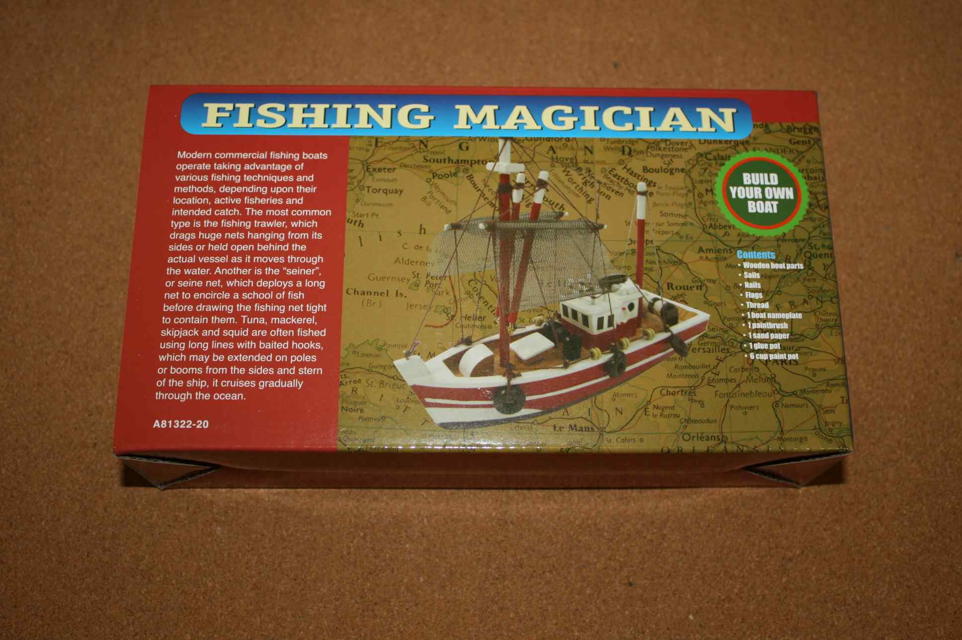 TP A81322-20 "Fishing Magician" Wooden Starter Boat Kit ...